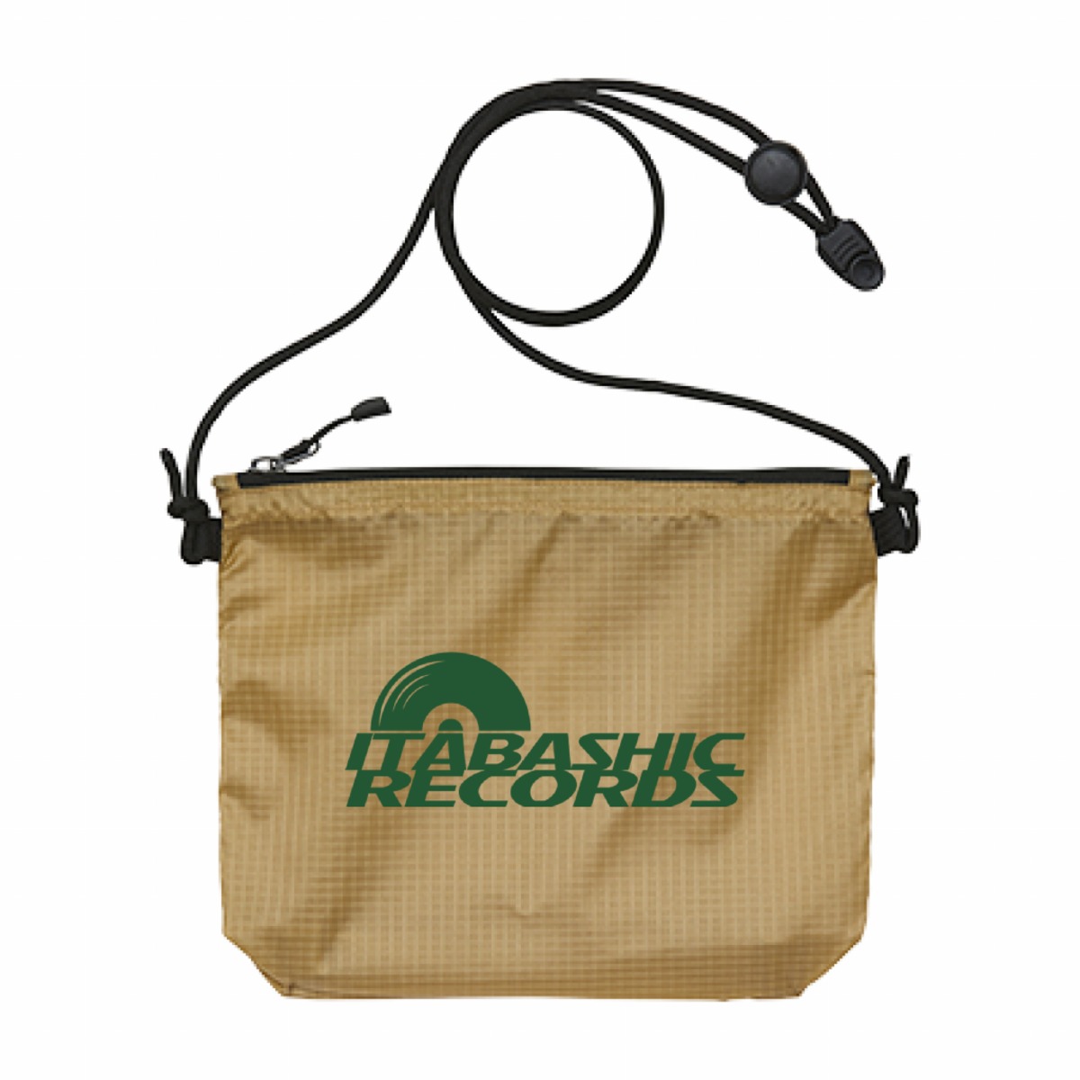 ライトナイロンリップストップ サコッシュ：サンドカーキ | ITABASHIC RECORDS OFFICAL WEB STORE