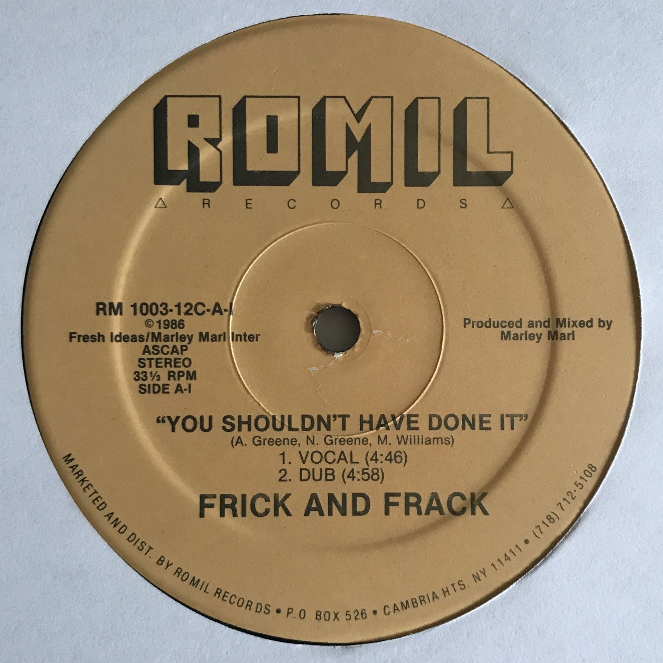 Frick And Frack - You Shouldn't Have Done It / Jealous Girls | Pay ID