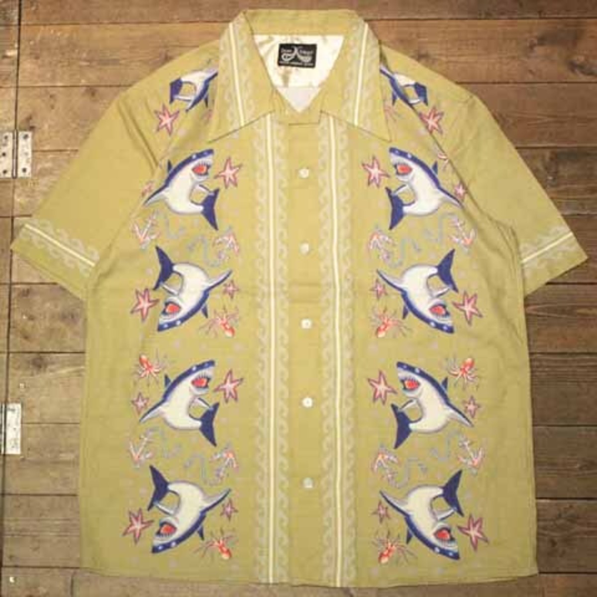 DRESS HIPPY "SHARK"HAWAIIAN SHIRT BEIGE DRESS HIPPY ドレスヒッピー 正規取扱店 ...