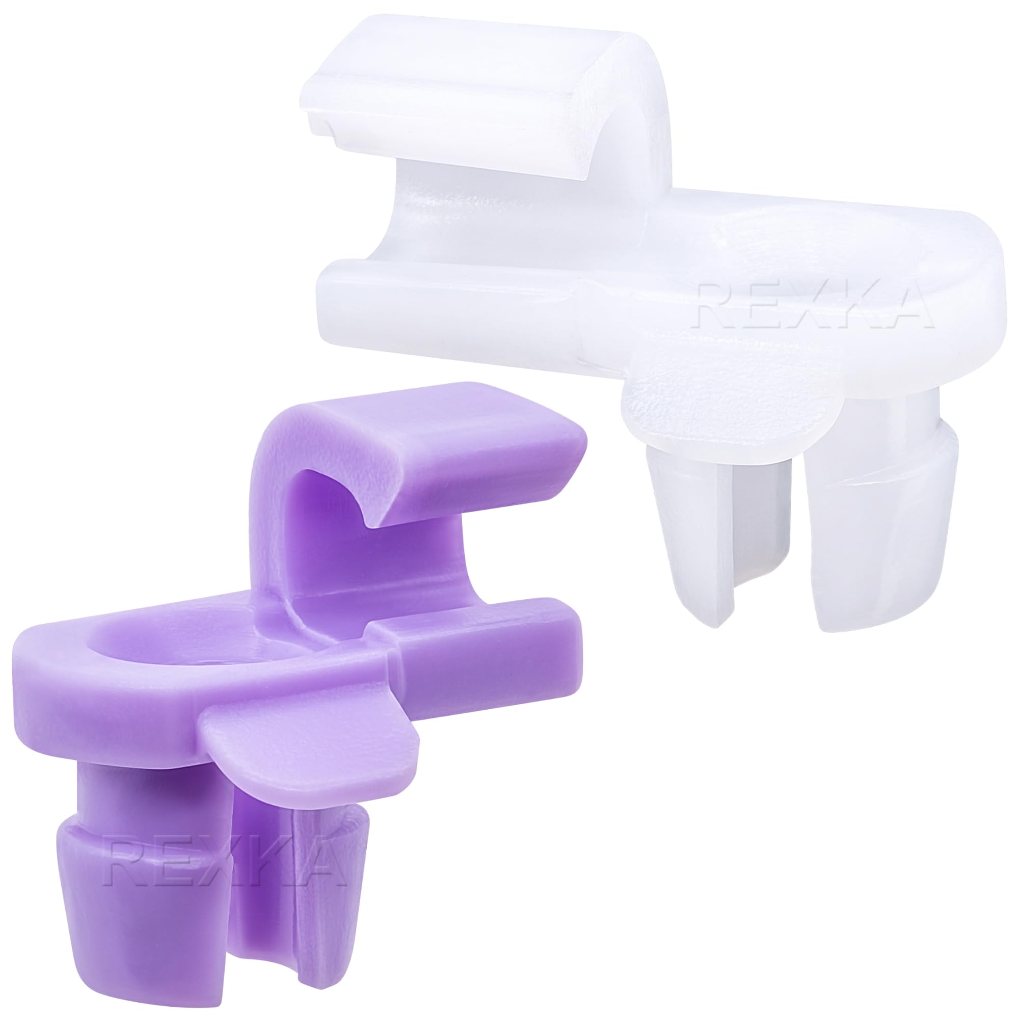 Rexka 10セットドアハンドルロックエンドロッドクリップ左ナチュラル＆右紫色の紫色のロッドサイズ6mm Honda Acura ...