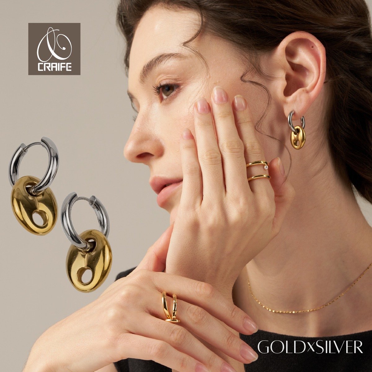 Pierce -Gold×Silver- | CRAIFE / クライフ - 感動のアクセサリー体験を