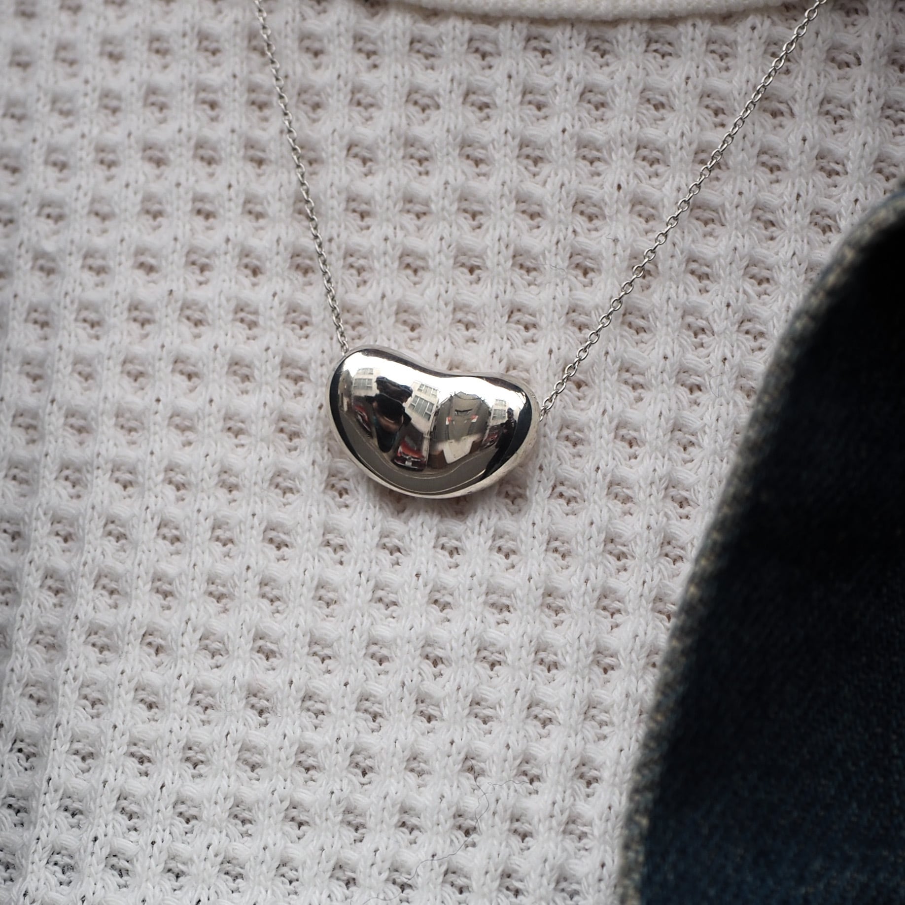 90~00s Tiffany & Co. Elsa Peretti Bean Short Chain Necklace | nanika