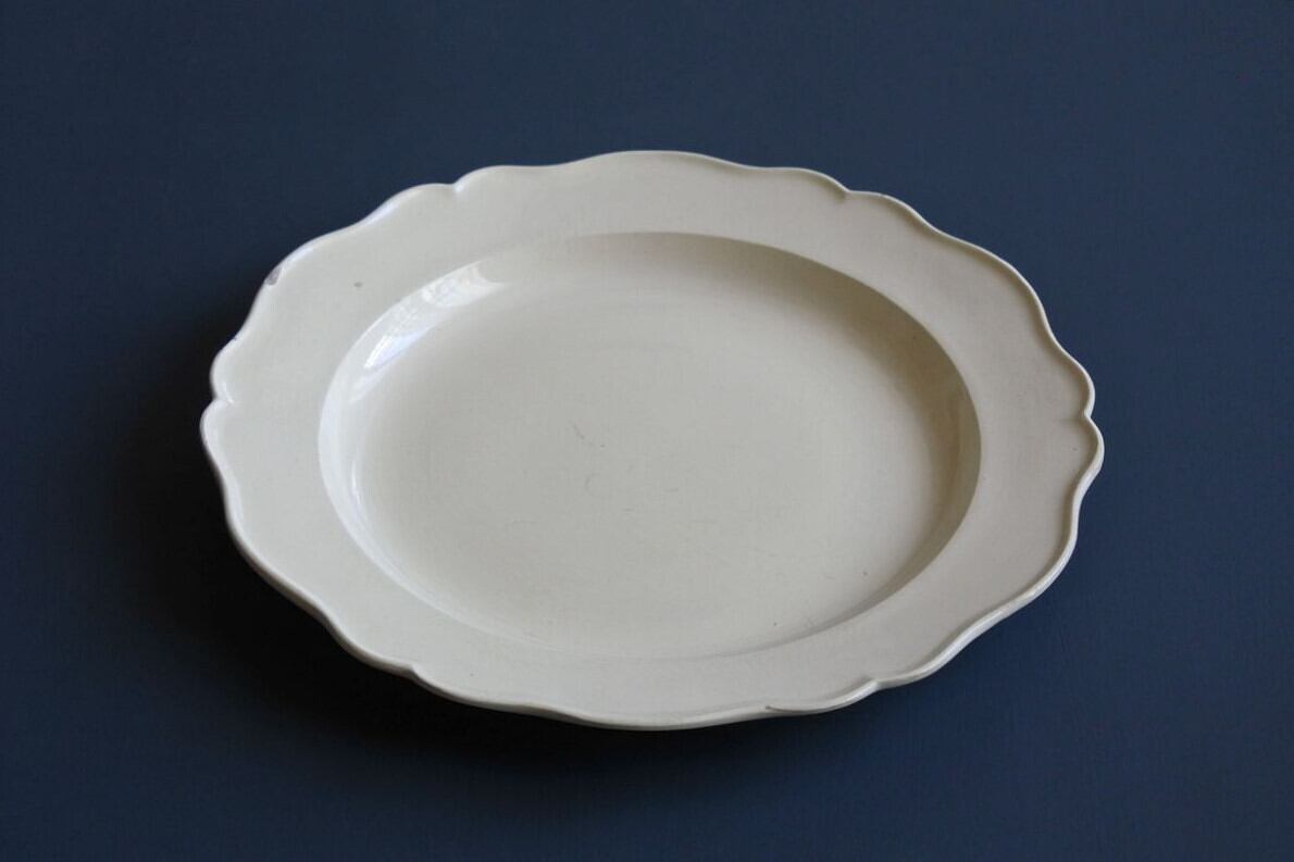 19th C. French Creamware Plate | antiquesoval