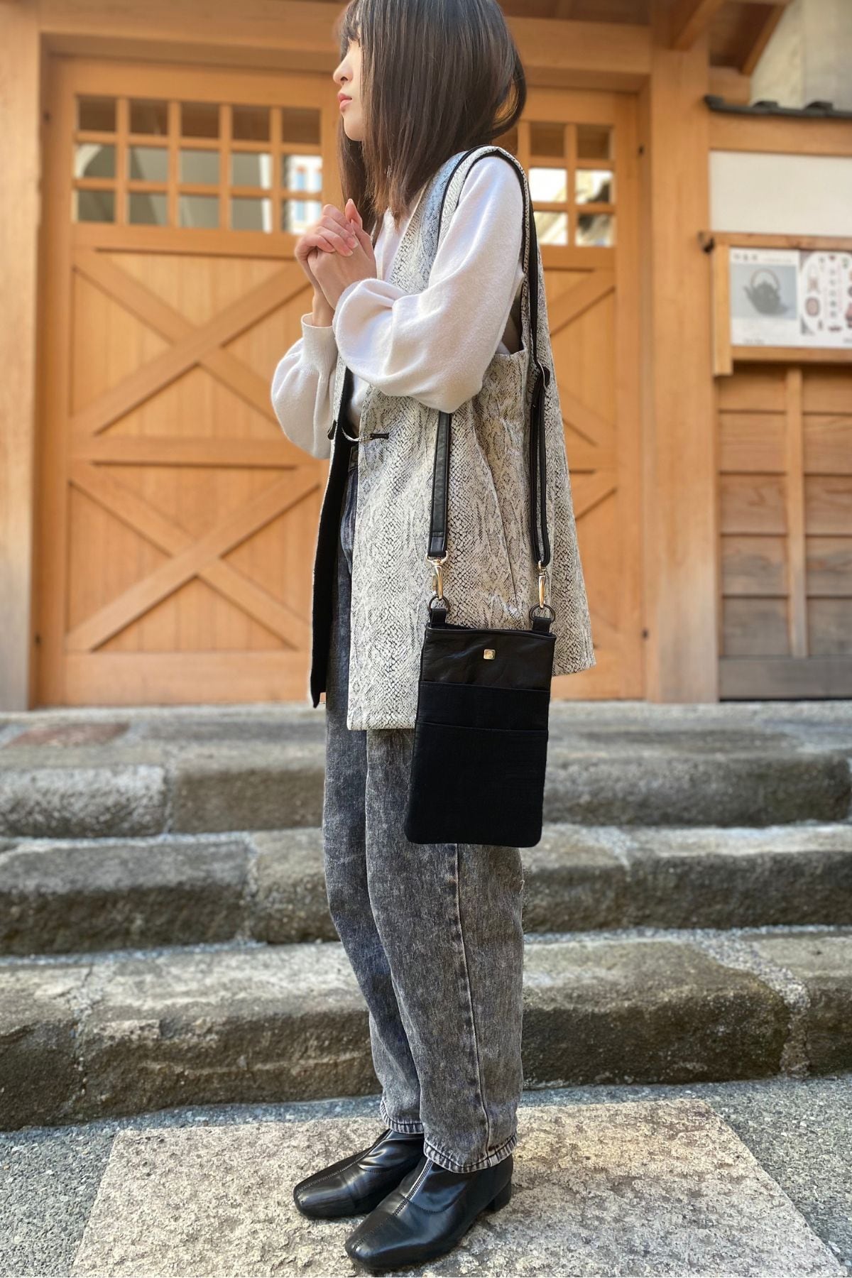 レザー×刺子デニム】LUXURYBAG / ラグジュアリーバッグ レザー×刺子デニム】LUXURYBAG / ラグジュアリーバッグ