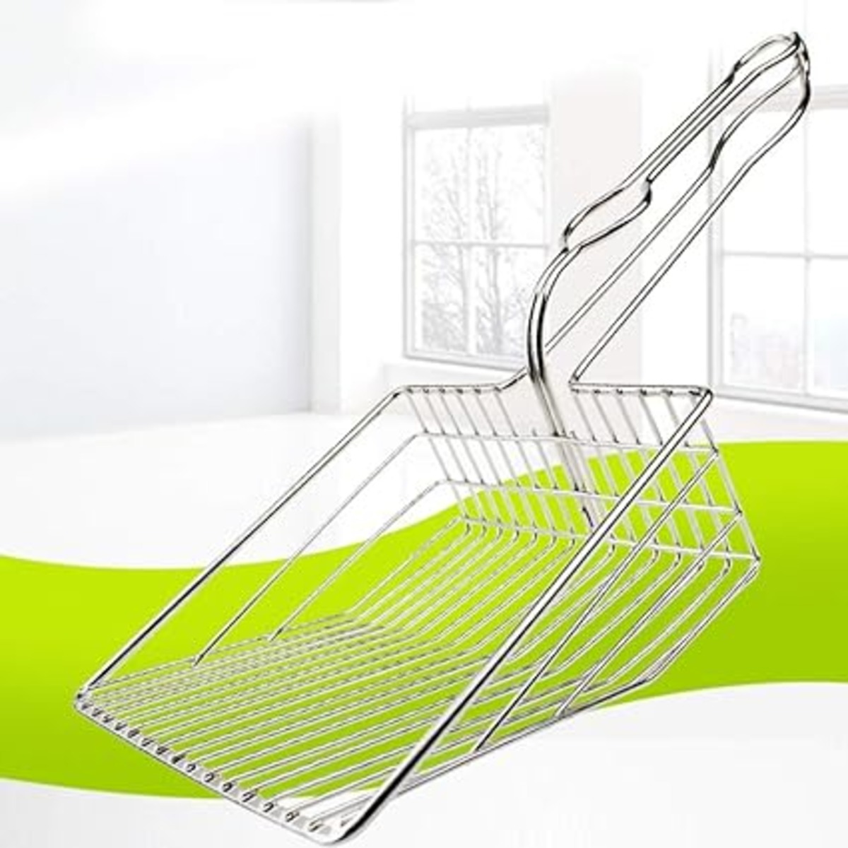 POTATO 猫砂スコップ デカい猫用品 作業の軽減猫砂シャベル 楽 猫用スコップ 頑丈砂取り用品 ネコトイレ用スコップ 合金製 丈夫 | グッドスマイリー BASE店