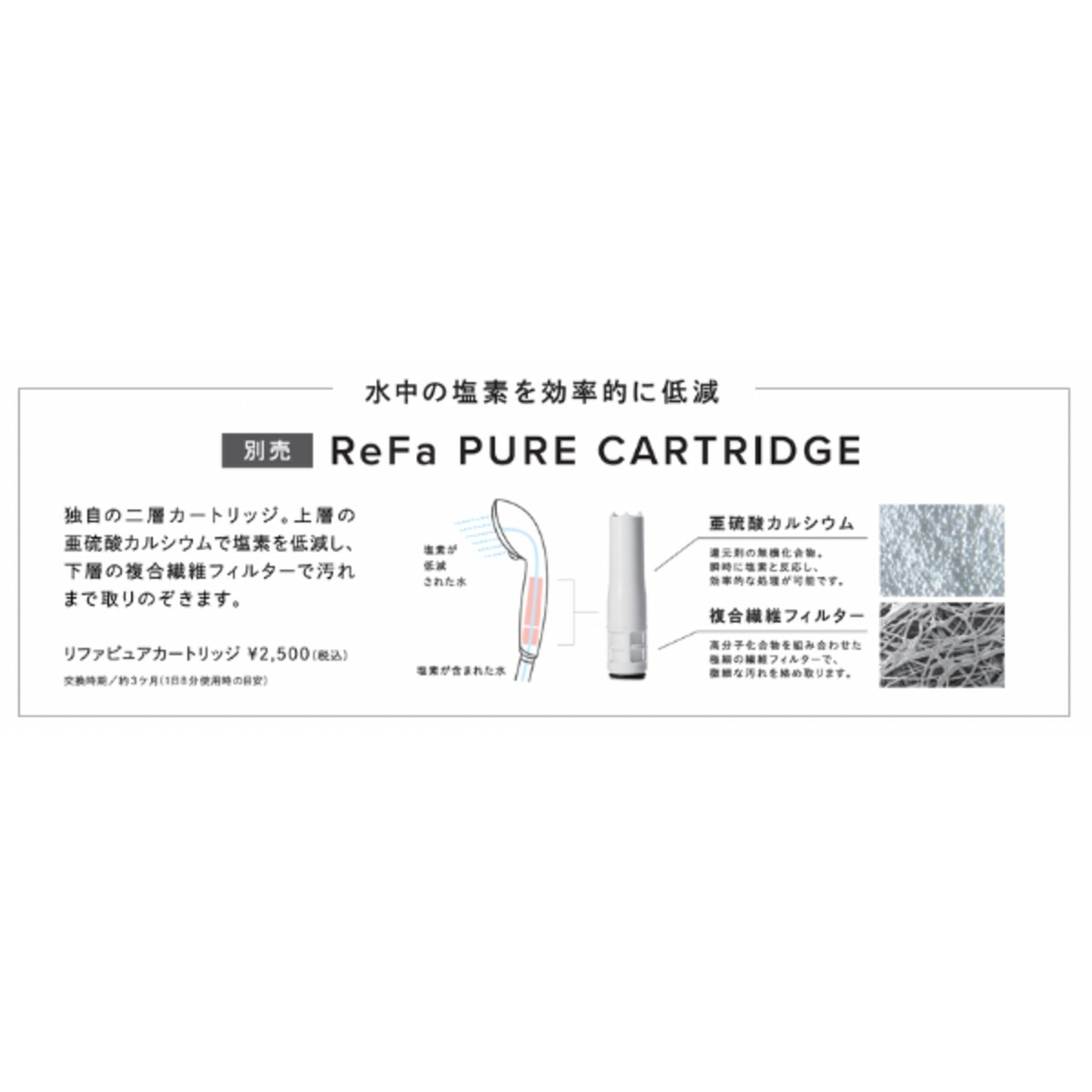 【交換用】ReFa PURE CARTRIDGE ファインバブルピュア用カートリッジ | MËG BEAUTY STORE