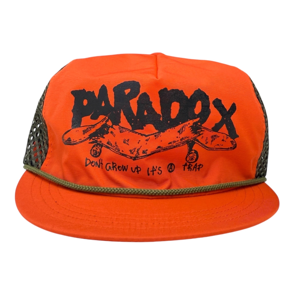 PARADOX Original Nylon Mesh Cap (Orange x Camo green) | PARADOX HIROTTON