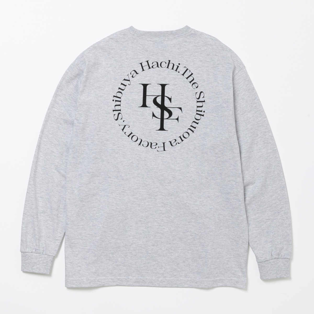 CIRCLE LOGO LONG SLEEVE T-SHIRT - OATMEAL GRAY - | HACHI.THE SHIBUTORA ...
