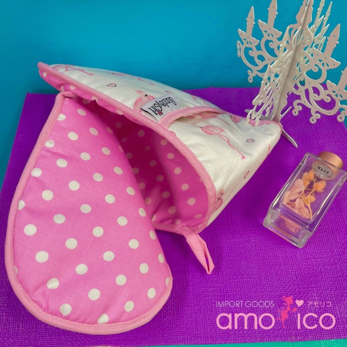 【完売】【The Sunday Girl】フラミンゴ ダブルオーブンミトン | おしゃれなエプロン通販のamorico（アモリコ）☆インポート ...