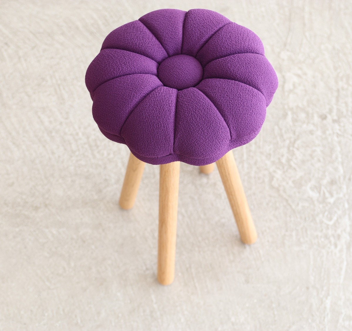 monaca stool ：kiku（樹種：オーク） | 酒見椅子店