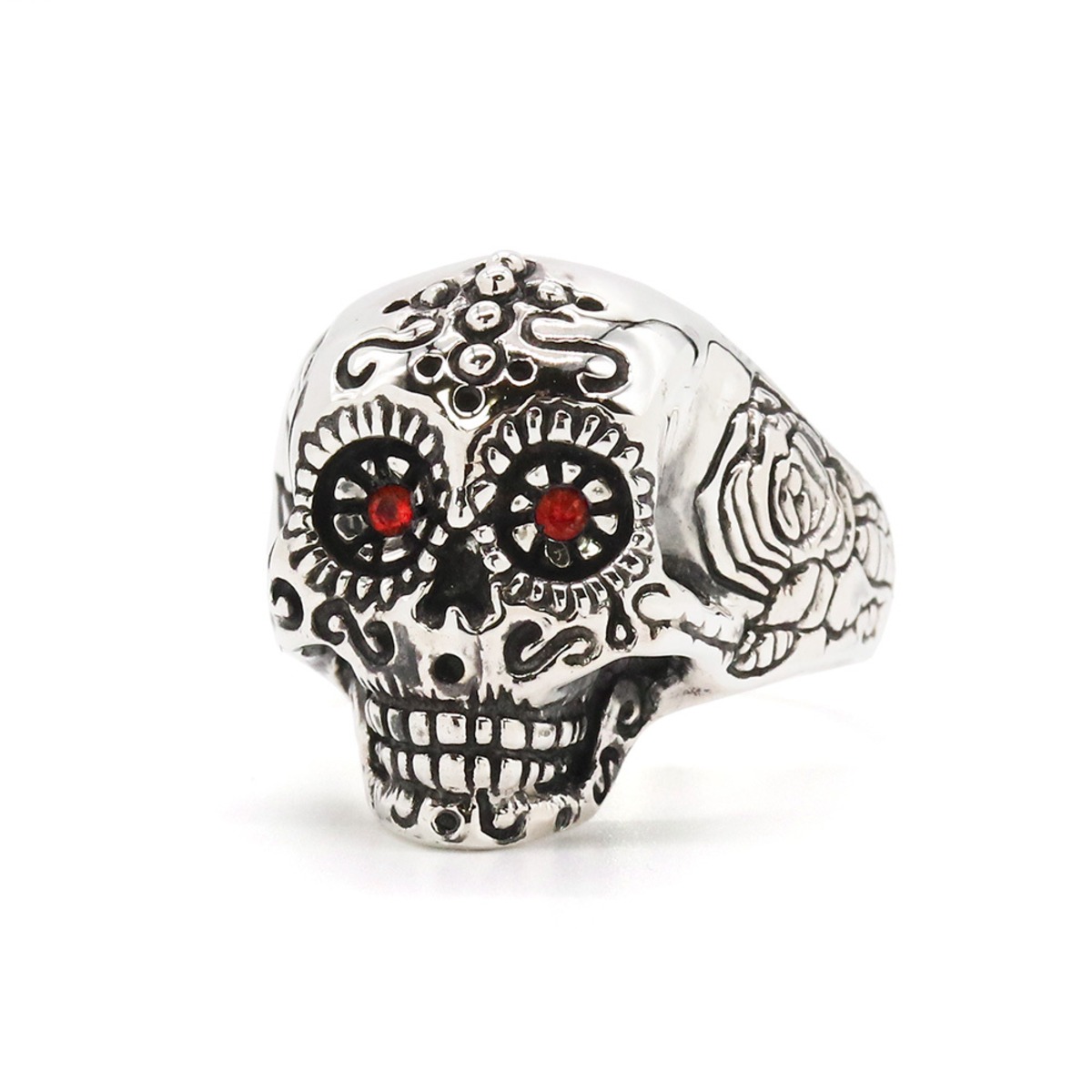Mexican Skull Ring w/Mexican Skull Ring w/Garnet【メキシカンスカルリング/ガーネット ...