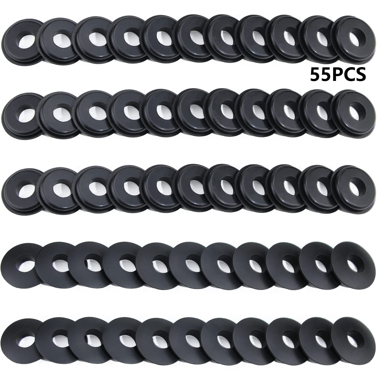 IBROPRAT 55PCS Glad Hand Seals Rubber、Gladhand Washers Black Rubber ...