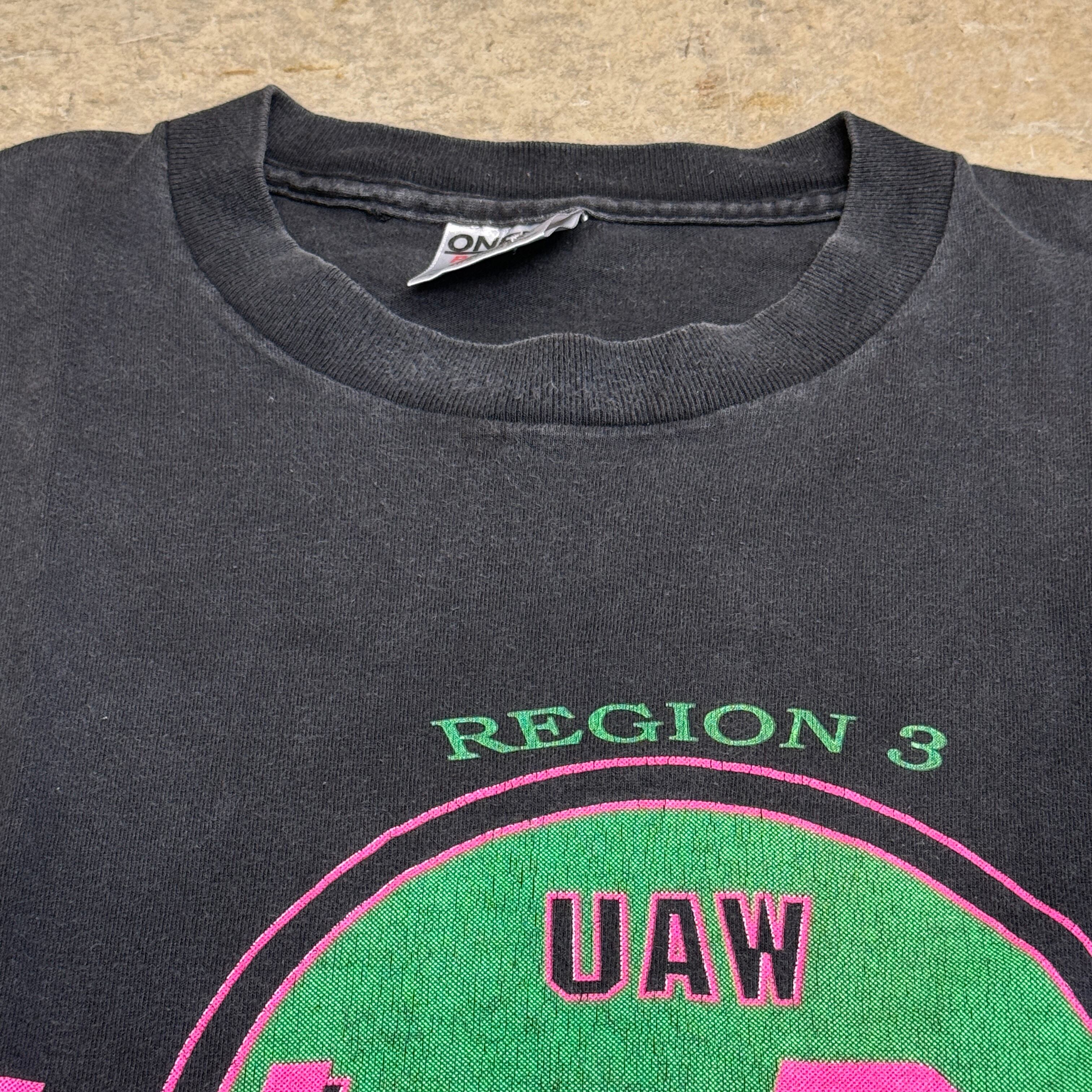 UAW UNION ROCK S/S TEE 1990’S OLD XXL | safarionline