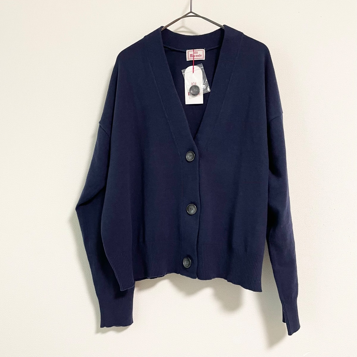 maomade コットンブランド ピーチ起毛 Vネック カーディガン 341143 | ナチュラル服と北欧雑貨・ナチュラル雑貨 luminen ...