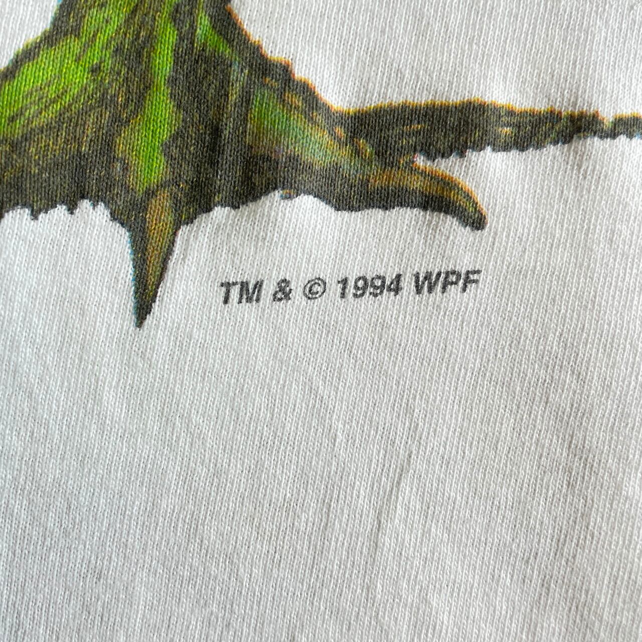 90年代 THE WORLD POG FEDERATION ゲーム アドバタイジング 企業ロゴ プリントTシャツ メンズXL相当 古着 90s ...