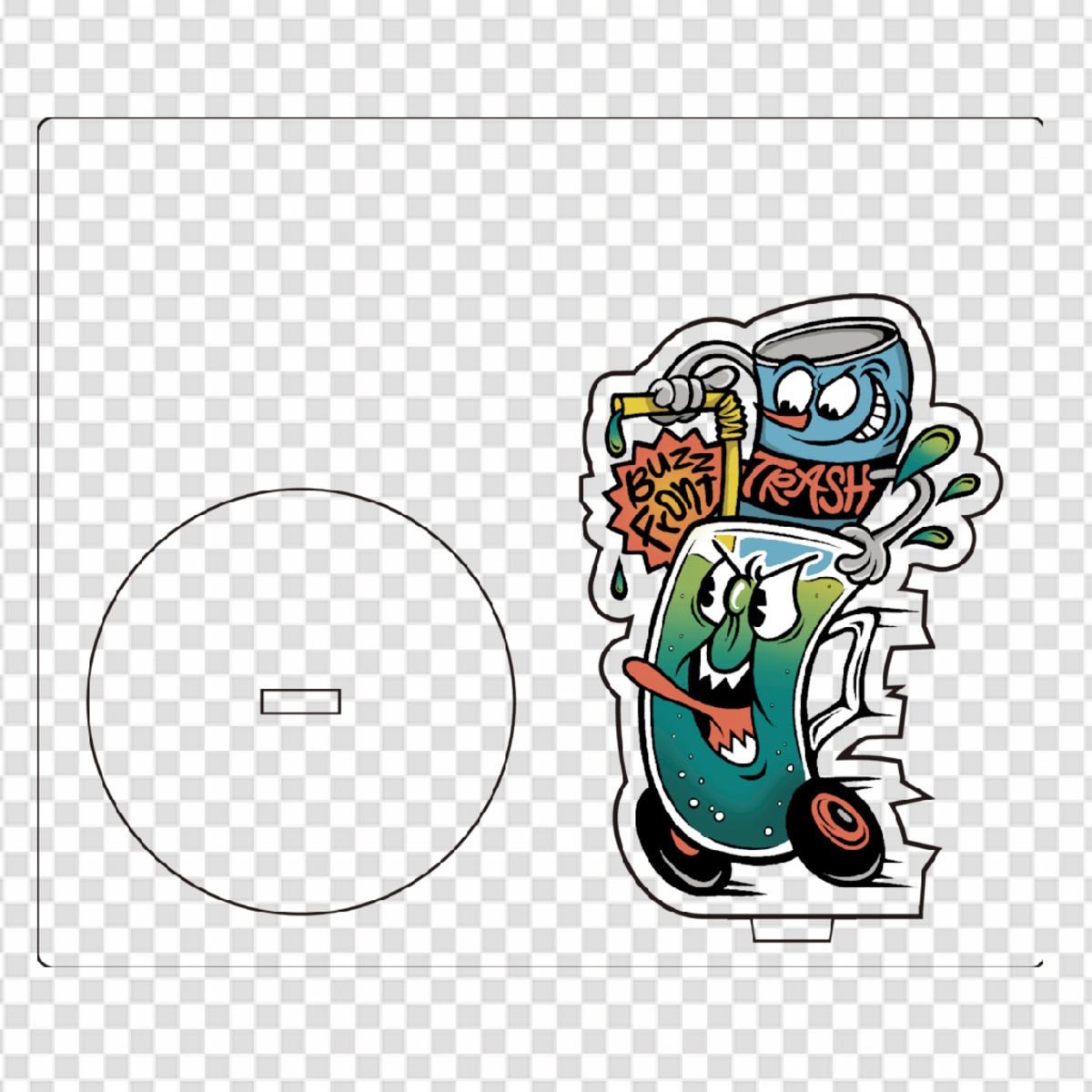 【BuzzFront】Neeko デザイン "トラッシュ缶" アクリルスタンド | BuzzFront BASE