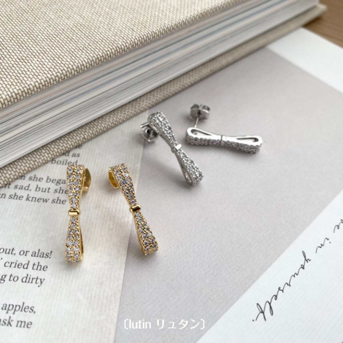 【送料無料！】〔lutinリュタン〕 リボンピアス | KateMate(ケイトメイト)BASE店