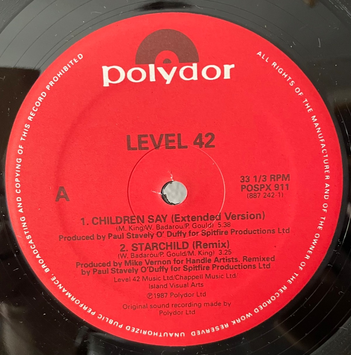 Level 42 "Children Say /Starchild" 12" | EAD RECORD