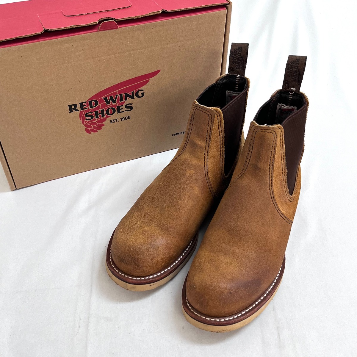 [ 8D(26cm)] RED WING Made in USA CLASSIC CHELSEA 3192 Brown レッドウィング USA ...