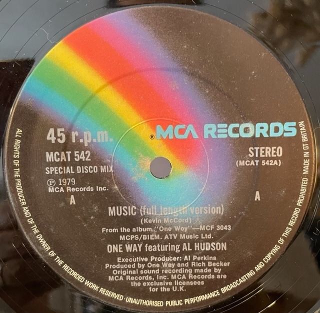 ONE WAY feat AL HUDSON "MUSIC" 12" | EAD RECORD