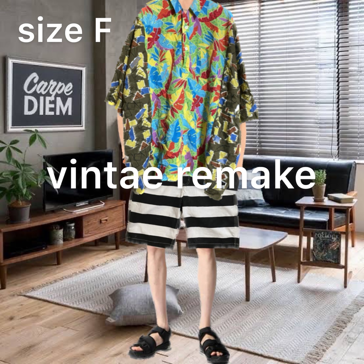 80s vintage リメイク プルオーバー docking トロピカルアロハシャツ Fサイズ | ROMP vintage used shop