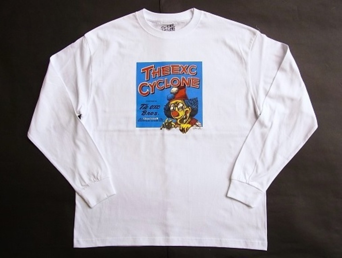THE EXC × CYCLONE CLOWN LONG SLEEVE T-SHIRTS（WHITE） | CYCLONE
