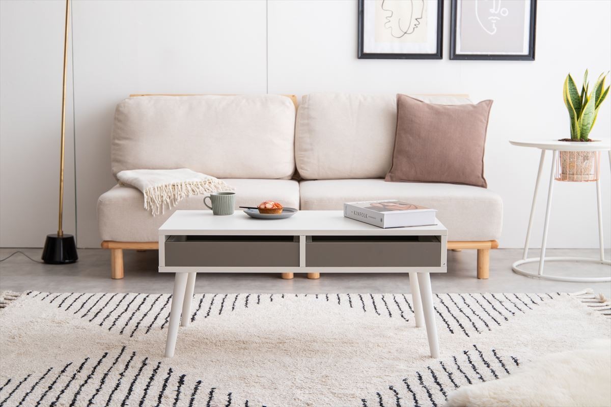 【幅80cm】Rasia 引き出し付きセンターテーブル | one'sownworld