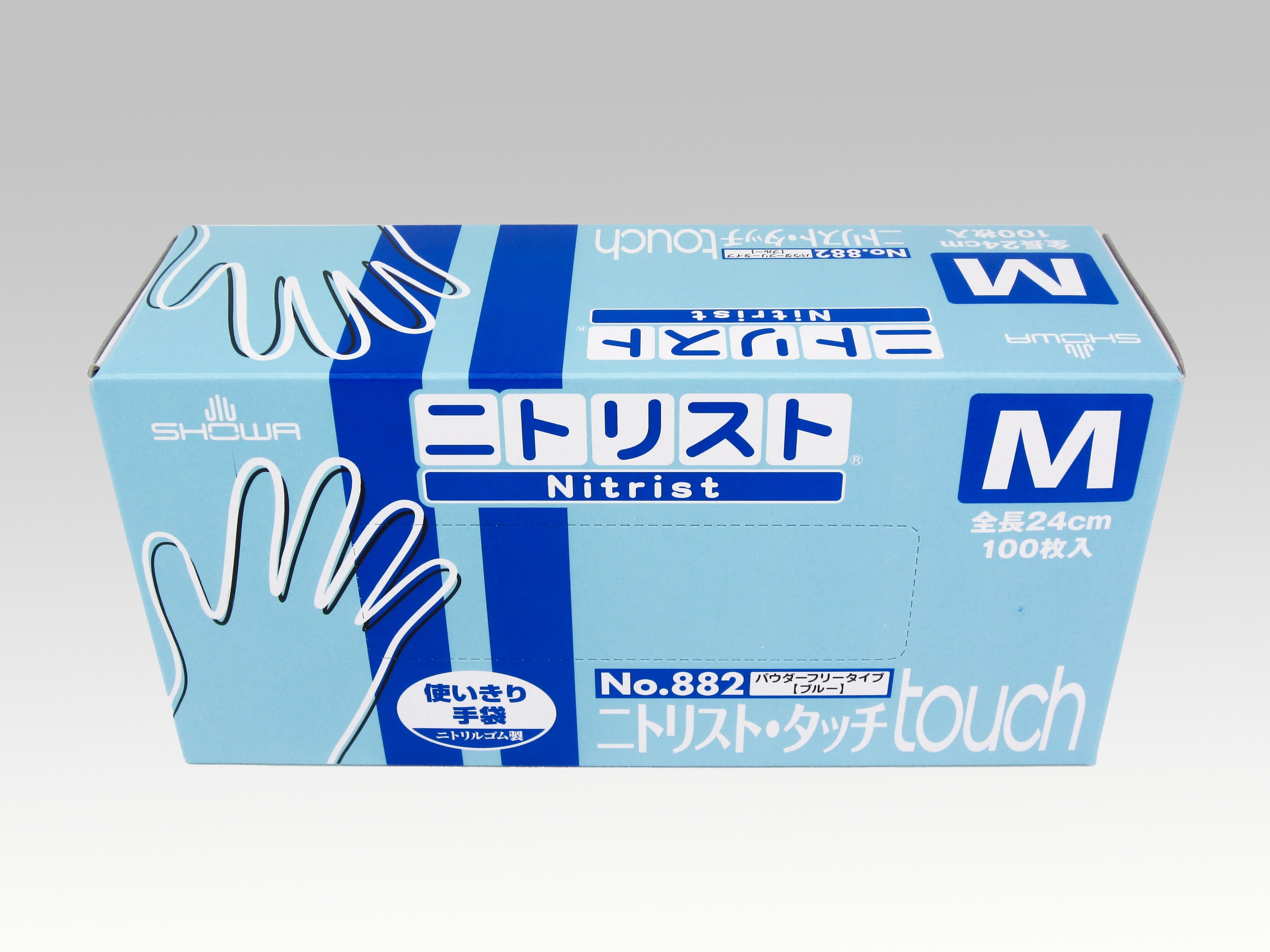まとめ ショーワグローブ No.882 ニトリスト タッチ M #882-M 1箱 100枚 【大注目】