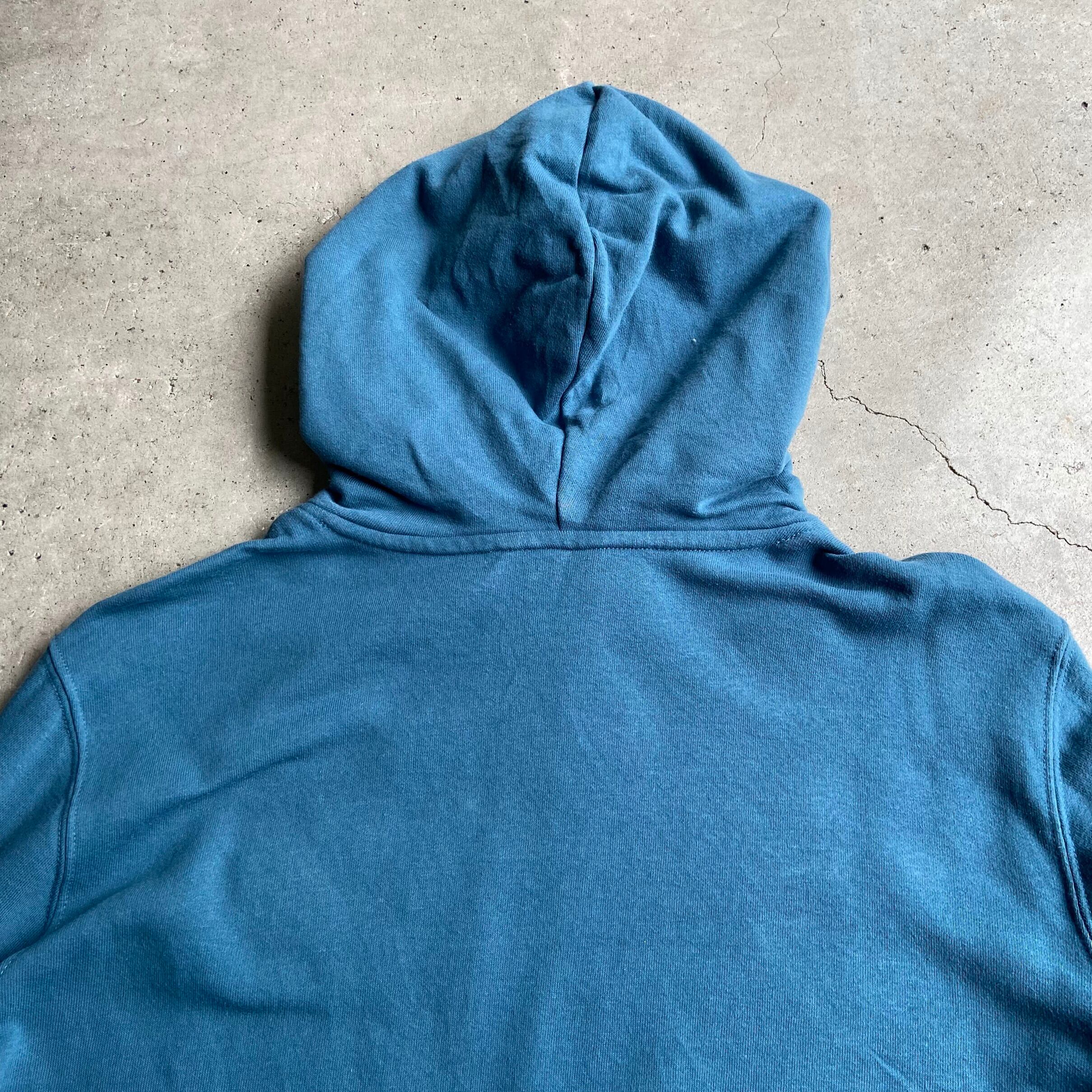 THE NORTH FACE ザ ノースフェイス ワンポイントロゴ刺? プルオーバー スウェットパーカー レディースXL 古着 くすみ緑青色 ...