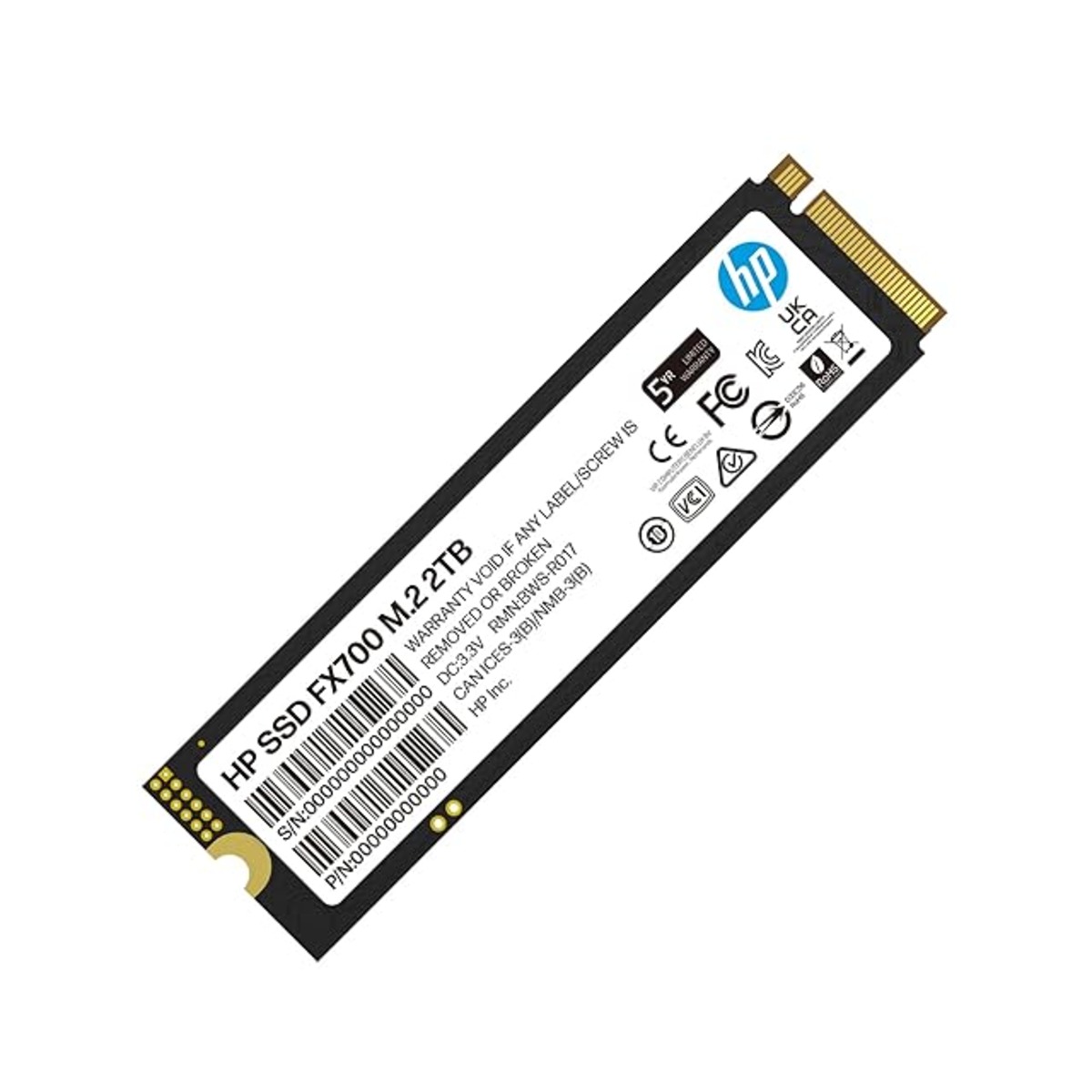 HP FX700 2TB SSD NVMe2.0 M.2 Type 2280 PCIe Gen4×4 最大読込：7200MB/s (R ...