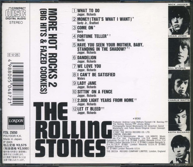 The ROLLING STONES - More Hot Rocks 2(Big Hits & Fazed Cookies) [CD ...