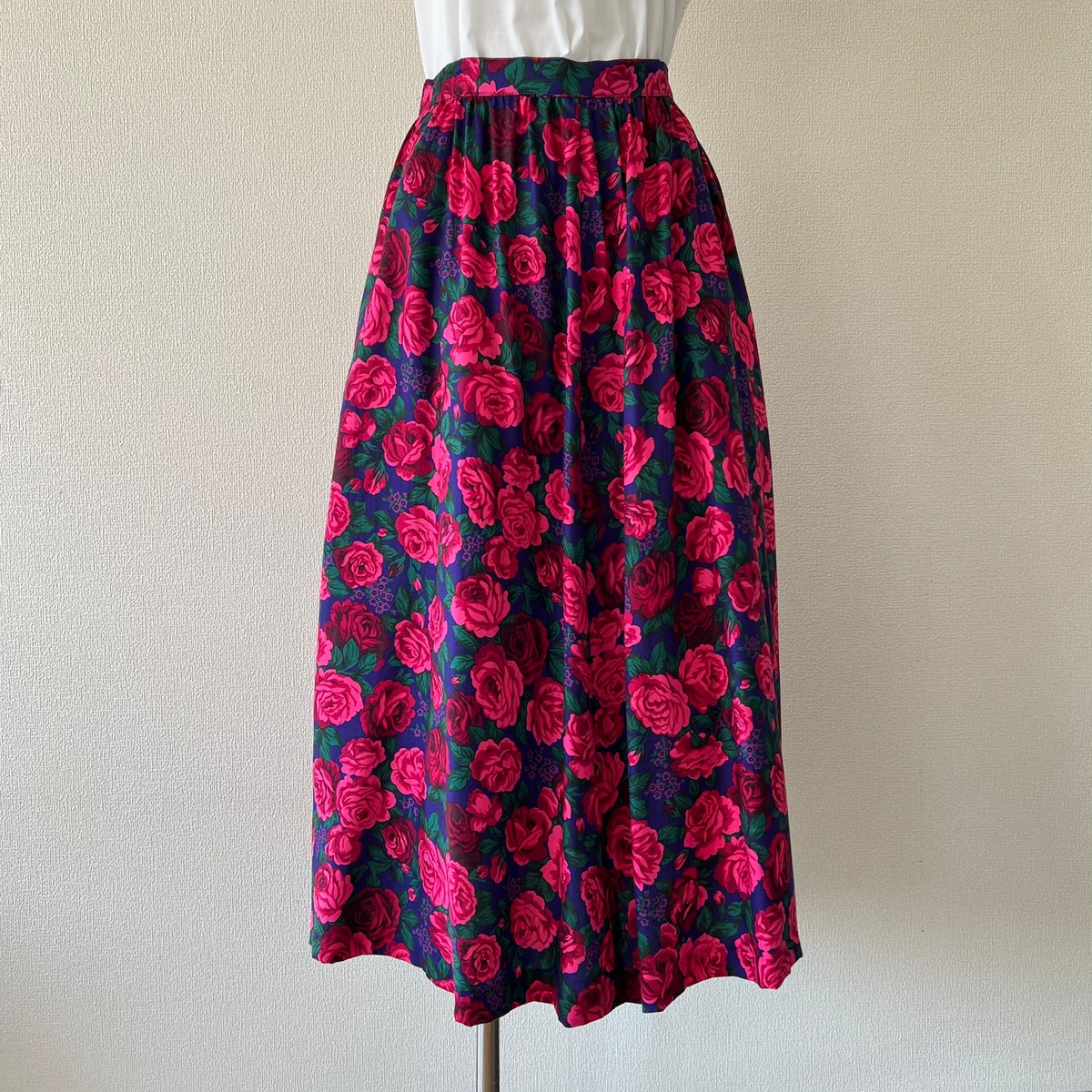80's pink rose gathered skirt | Tabitha vintage tokyo
