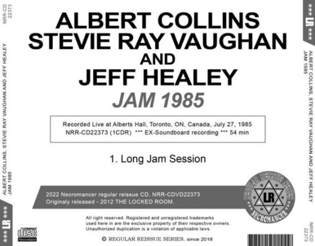 ALBERT COLLINS, STEVIE RAY VAUGHAN AND JEFF HEALEY / JAM 1985 (1CDR ...