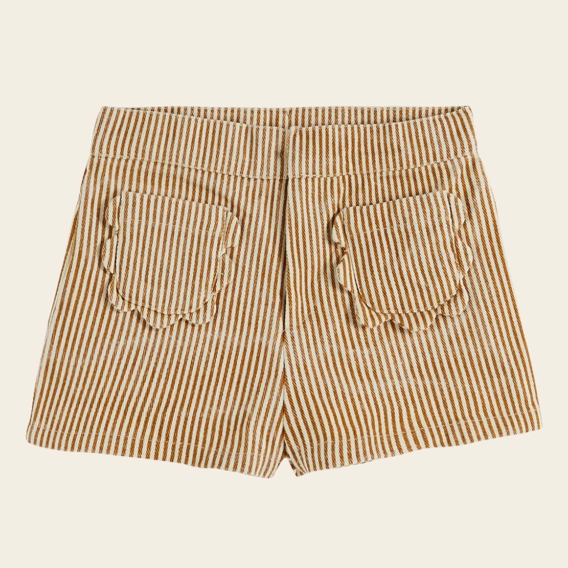 emile et ida/HONEY STRIPE FLOWER POCKET SHORT | こどもふく &/warm
