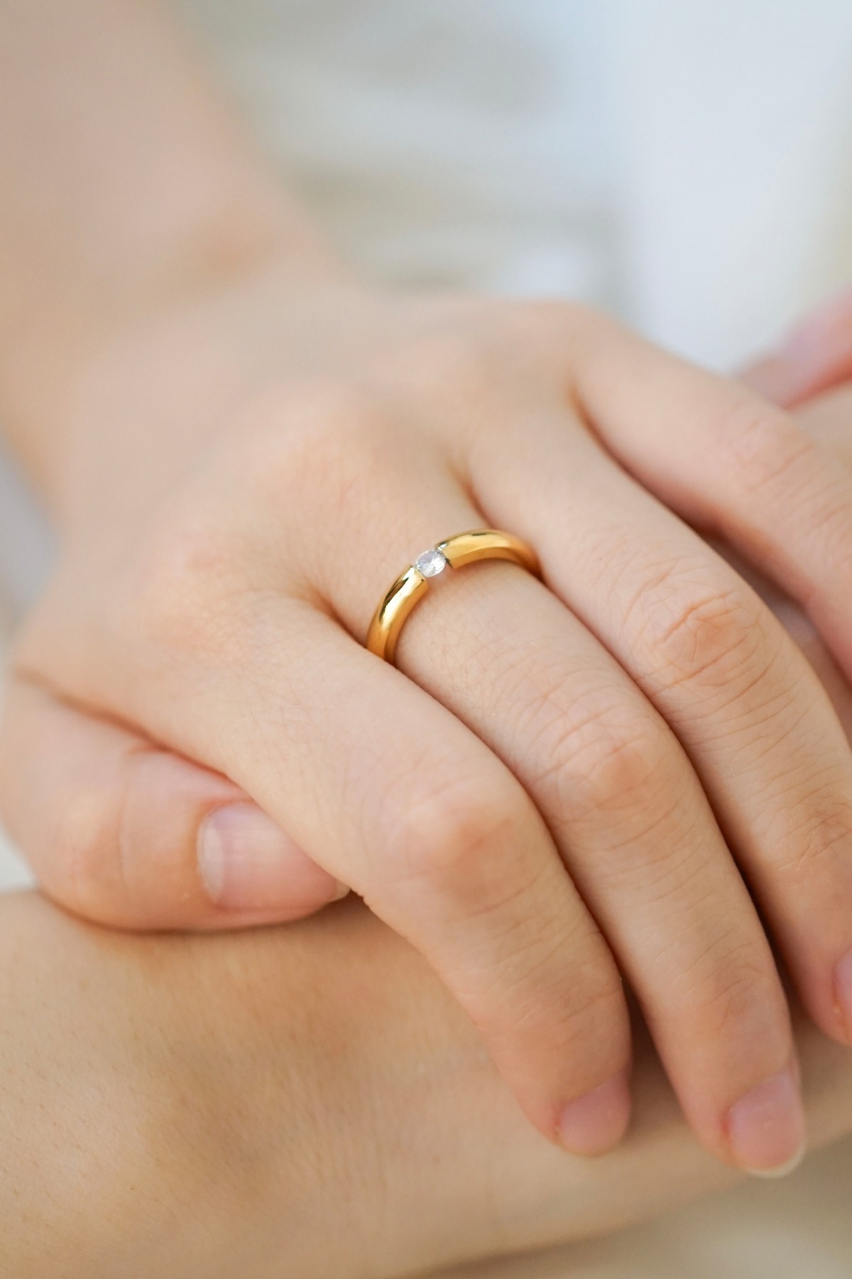 【3色展開】chaton cz ring | knock.jewelry