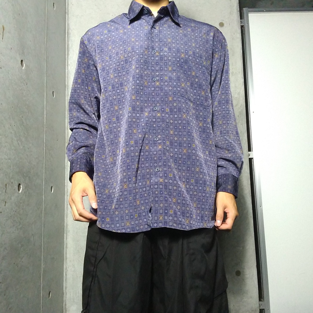 FITTEN Emblem Check Pattern Shirt | 古着屋 FRONT