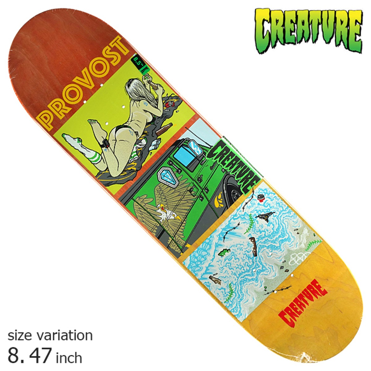 CREATURE PROVOST HESH COAST 8.47inch クリーチャー スケートボード デッキ スケボー | crass