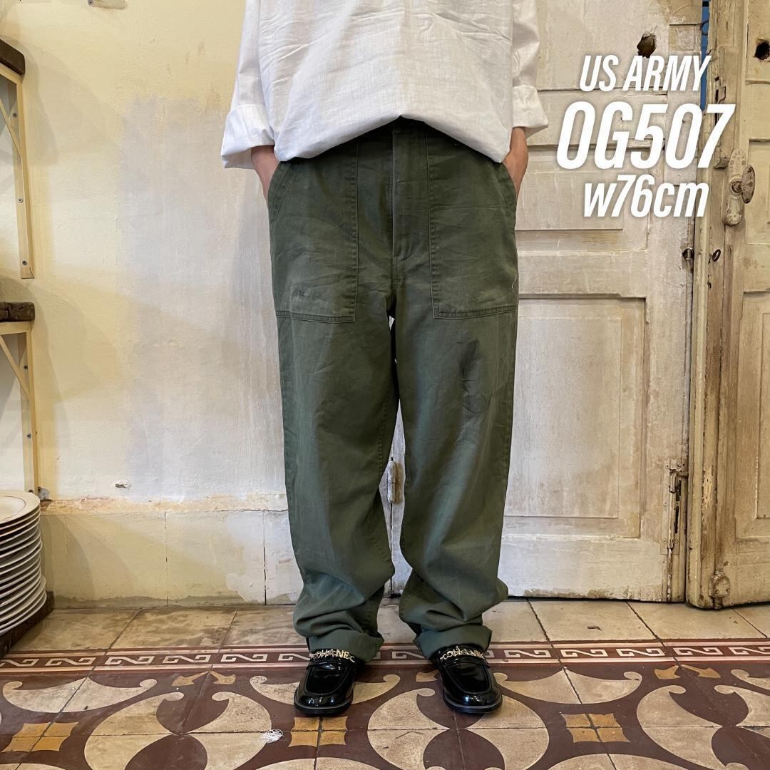 GD17 ミリタリー US ARMY アメリカ軍 ベイカーパンツ OG507 | ビンテージ雑貨 家と外で