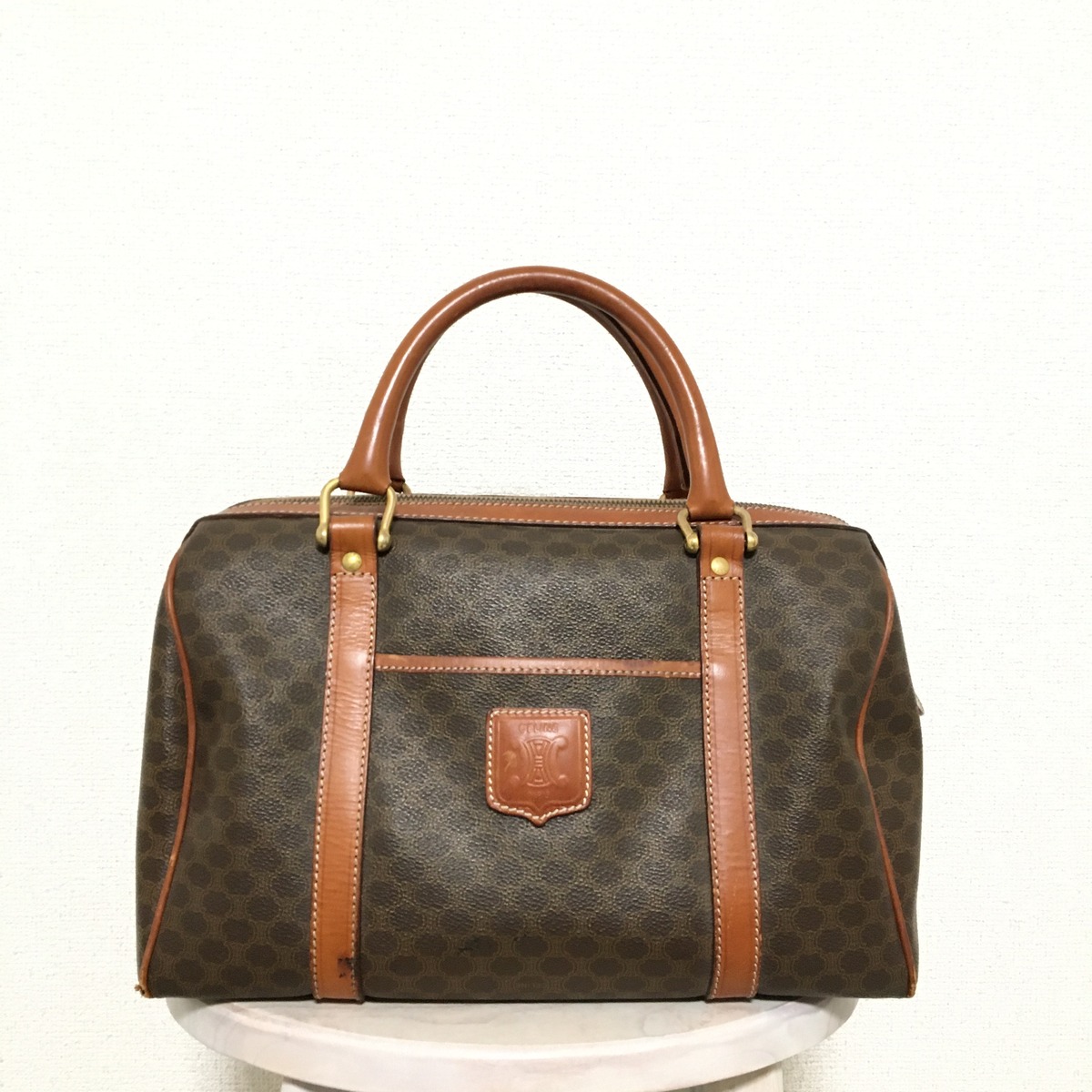 celine mini Boston bag セリーヌ マガダム 柄 ボストン バッグ | AKUBI -アクビ-