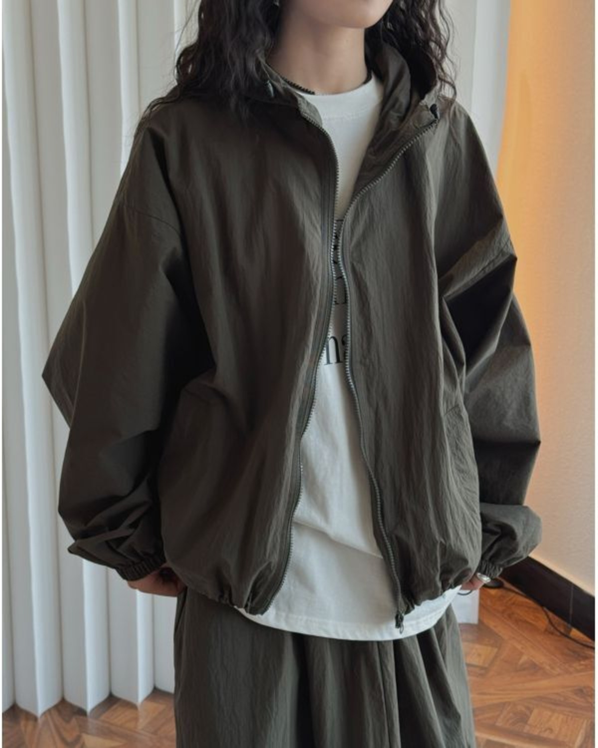 Drawstring Hooded Blouson | Leonie