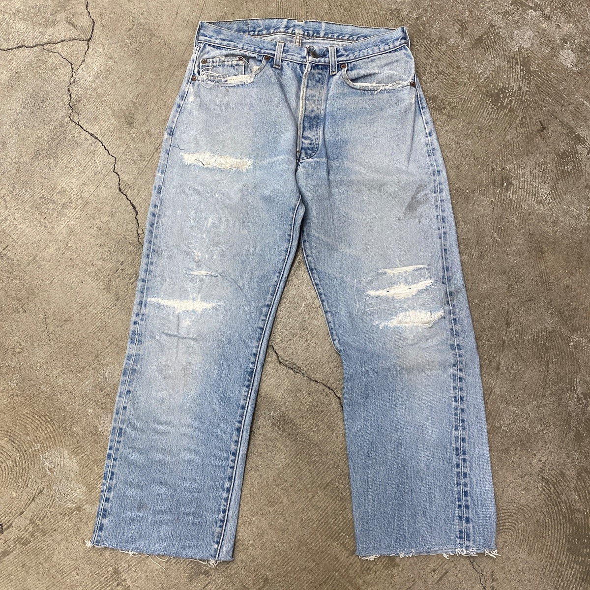 1980s LEVI'S 501 RED LINE CUT OFF&REPAIR | safarionline