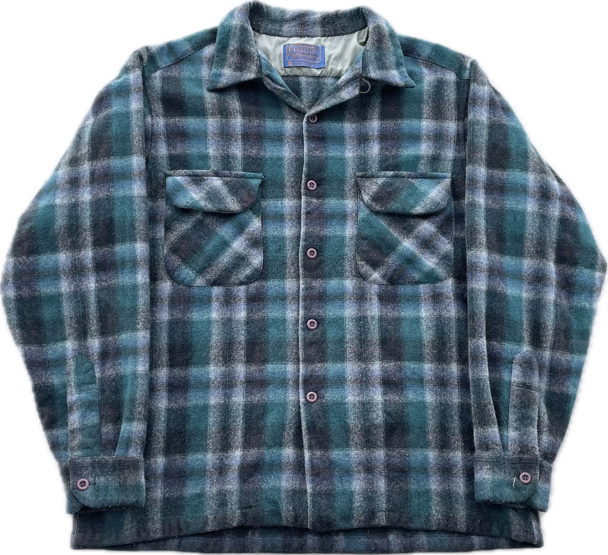 PENDLETON Board Shirt “Ombre Check” 70s | Blue Ribbon -used&vintage-