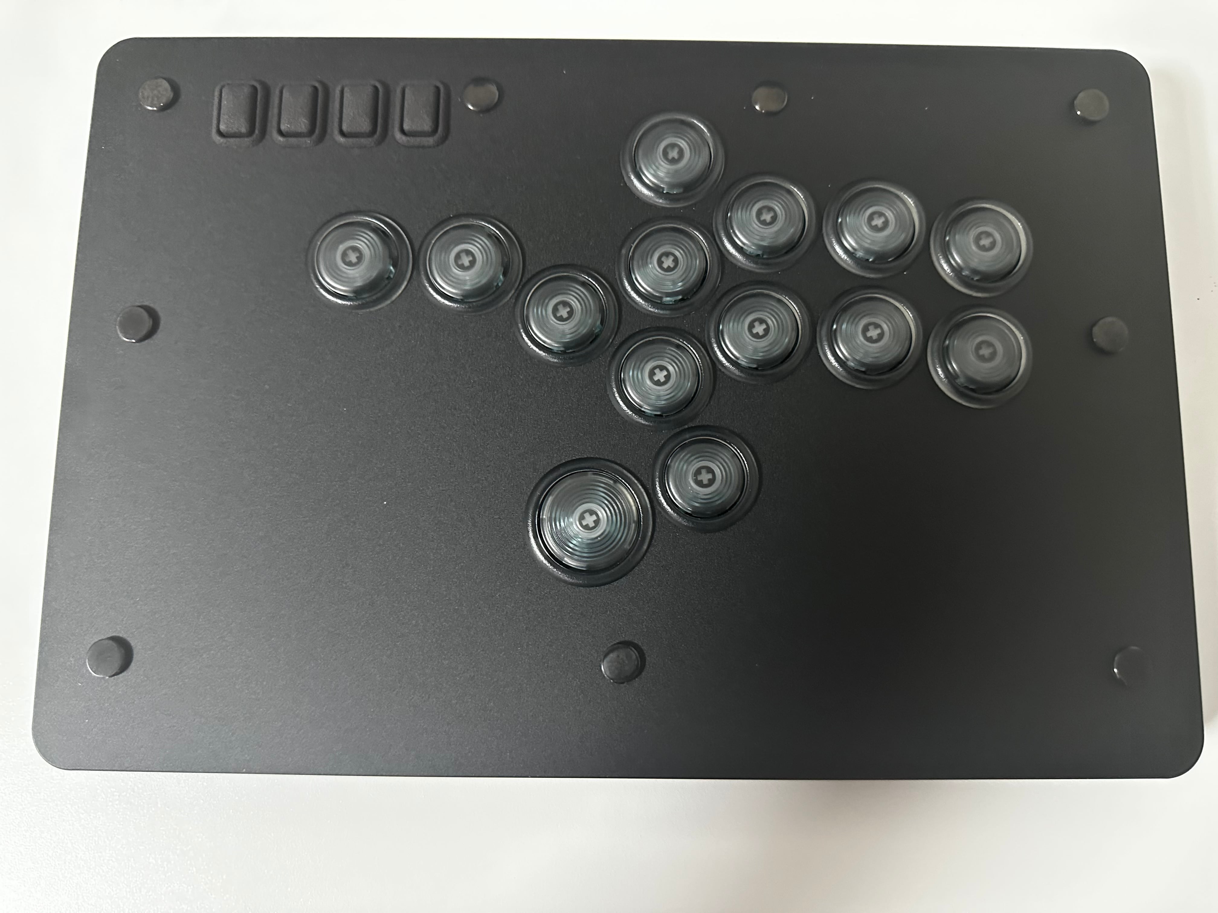 新モデル：PUNK WORKSHOP MINI HITBOX Black ボタン増設（左下、左上）レバーレスコントローラー | 闘具 Tougu