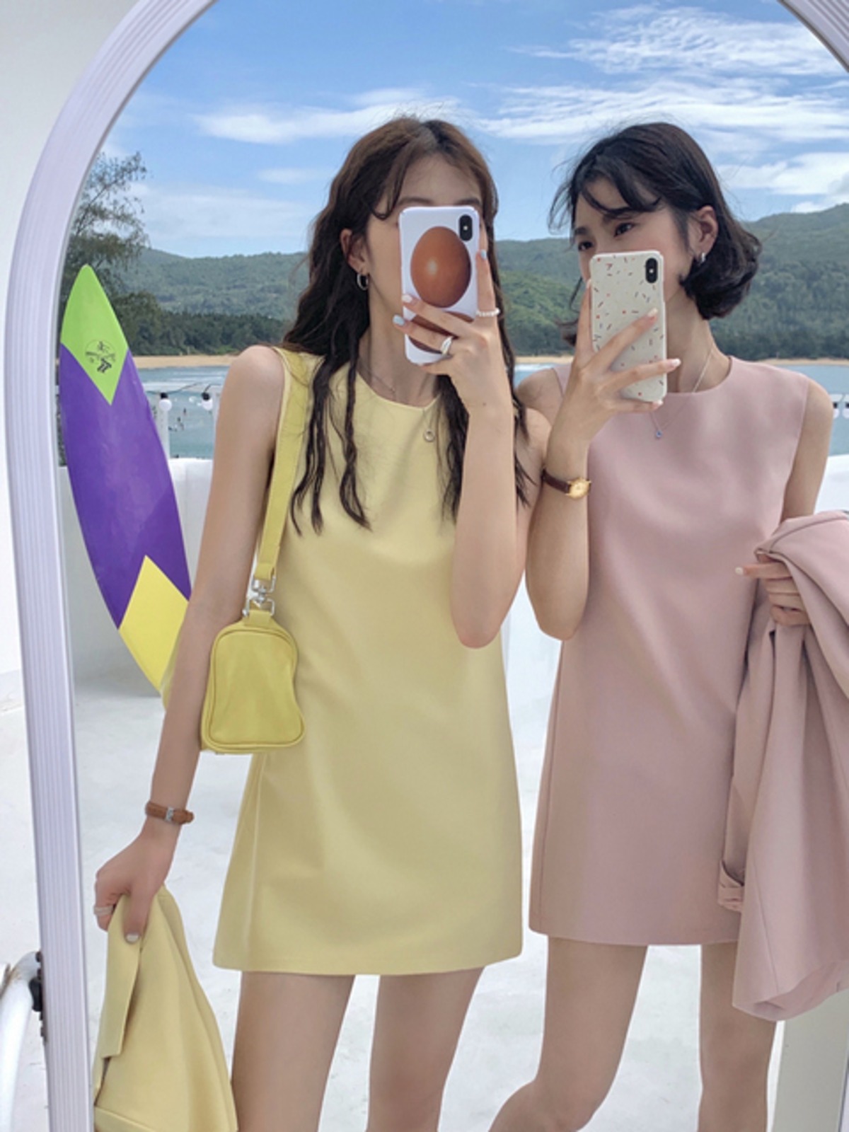 キャンディカラー ノースリーブワンピ（フランス風） 双子コーデに | ecmall