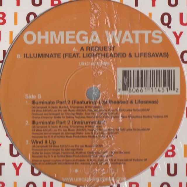 【12inch】Ohmega Watts / A Request / Illuminate | COMPACT DISCO ASIA