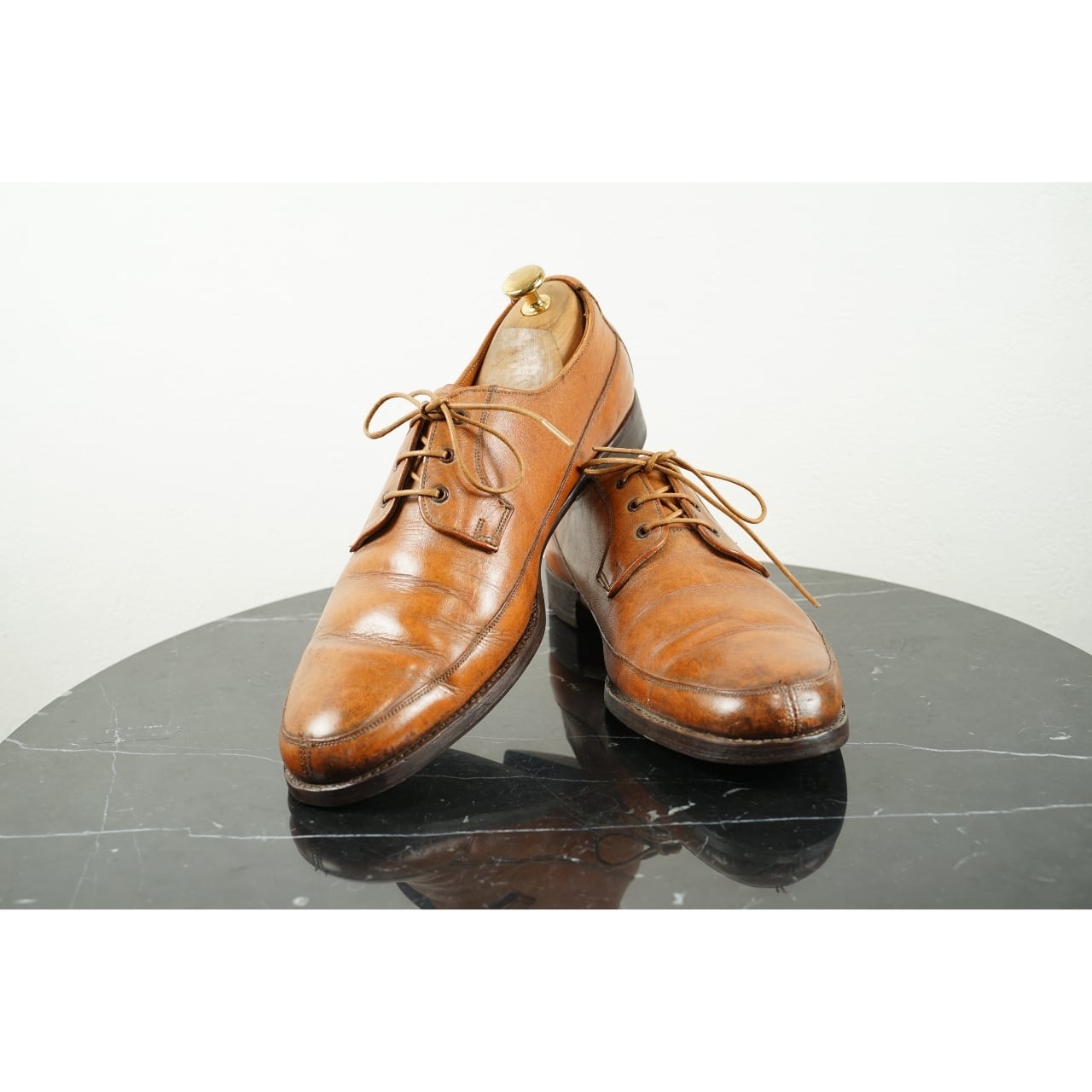 BRUNO MAGLI ブルーノマリ 革靴 シボ革 ブラウン 8 1/2 26.5~27cm SS22