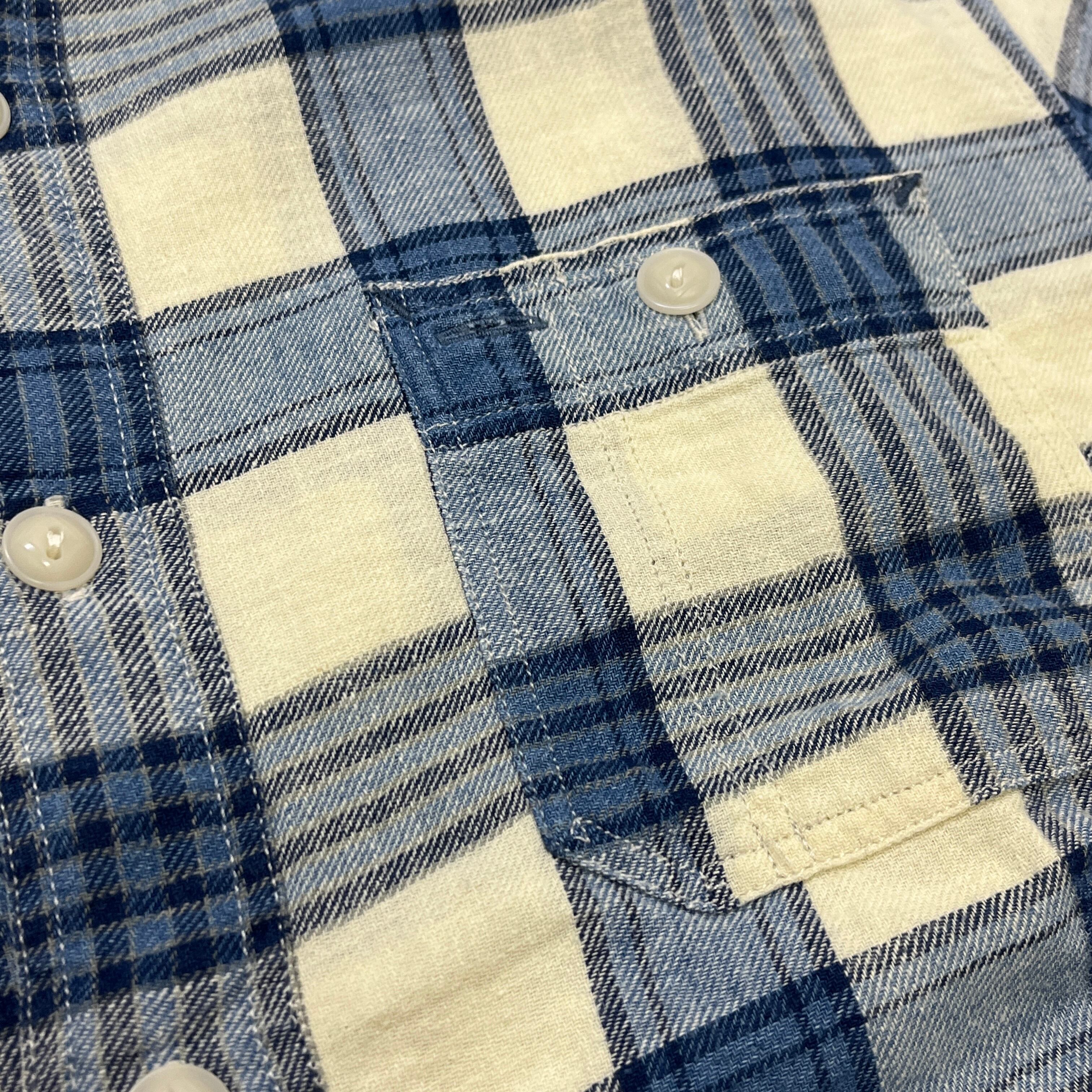 RRL FLANNEL CHECK BLUE/WHITE | safarionline