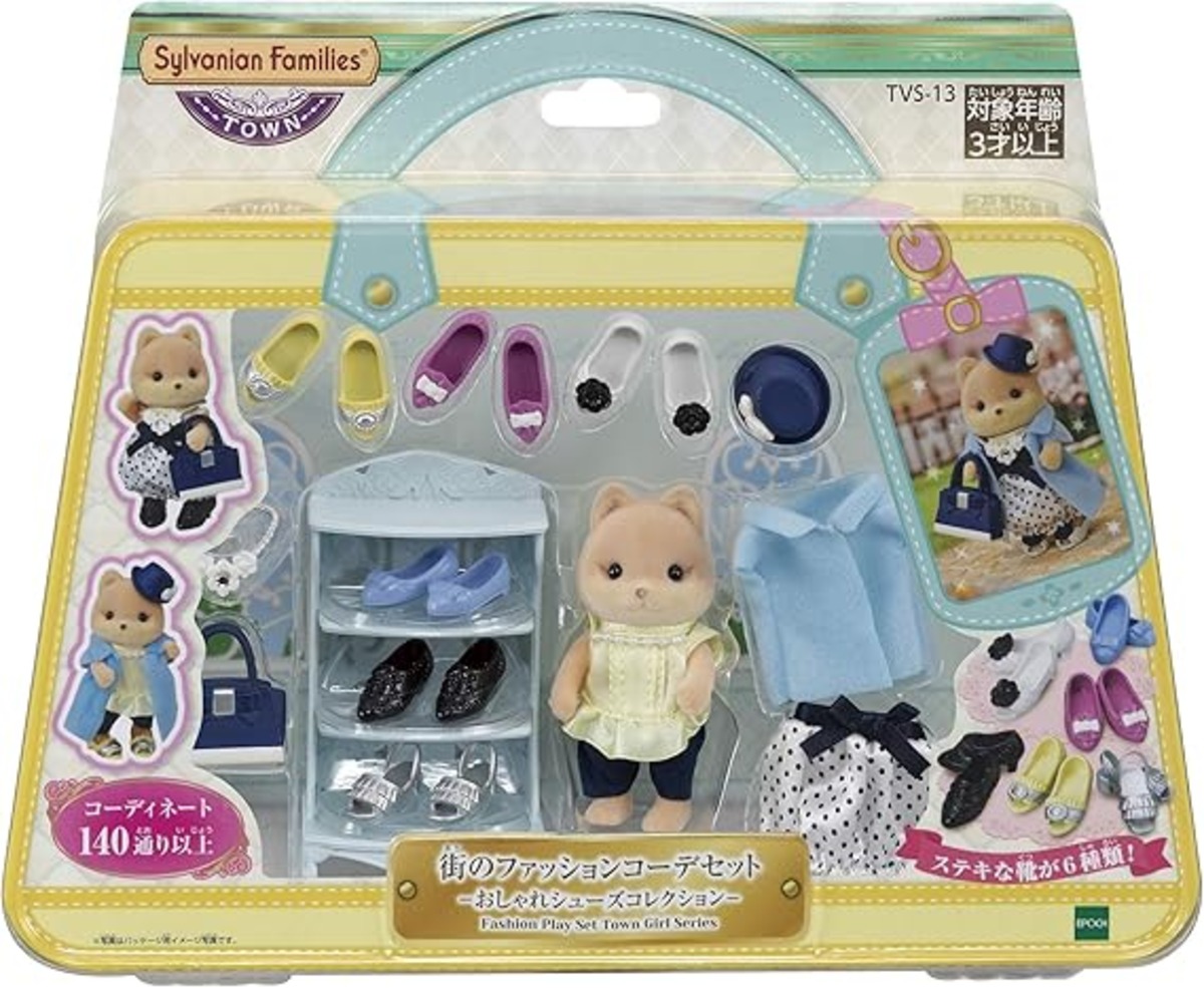 シルバニアファミリー タウン 【 街のファッションコーデセット -おしゃれシューズコレクション- 】 TVS-13 STマーク認証 3歳以上 おもちゃ ドールハウス Sylvanian ...