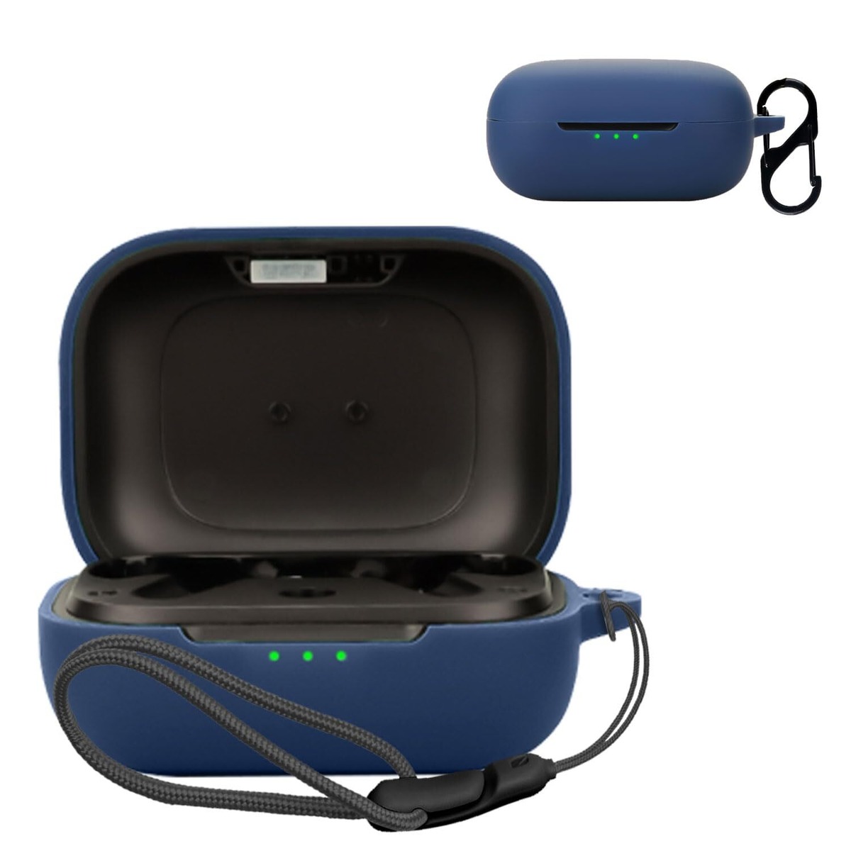 For EarFun Air Pro 4 用 ケース カバー 【NOUKAJU】 ワイヤレス イヤーホン シリコン 保護ケース （カラビナ付き+ストラップ付き ） 落下防止 キズ防止 耐衝撃 ...