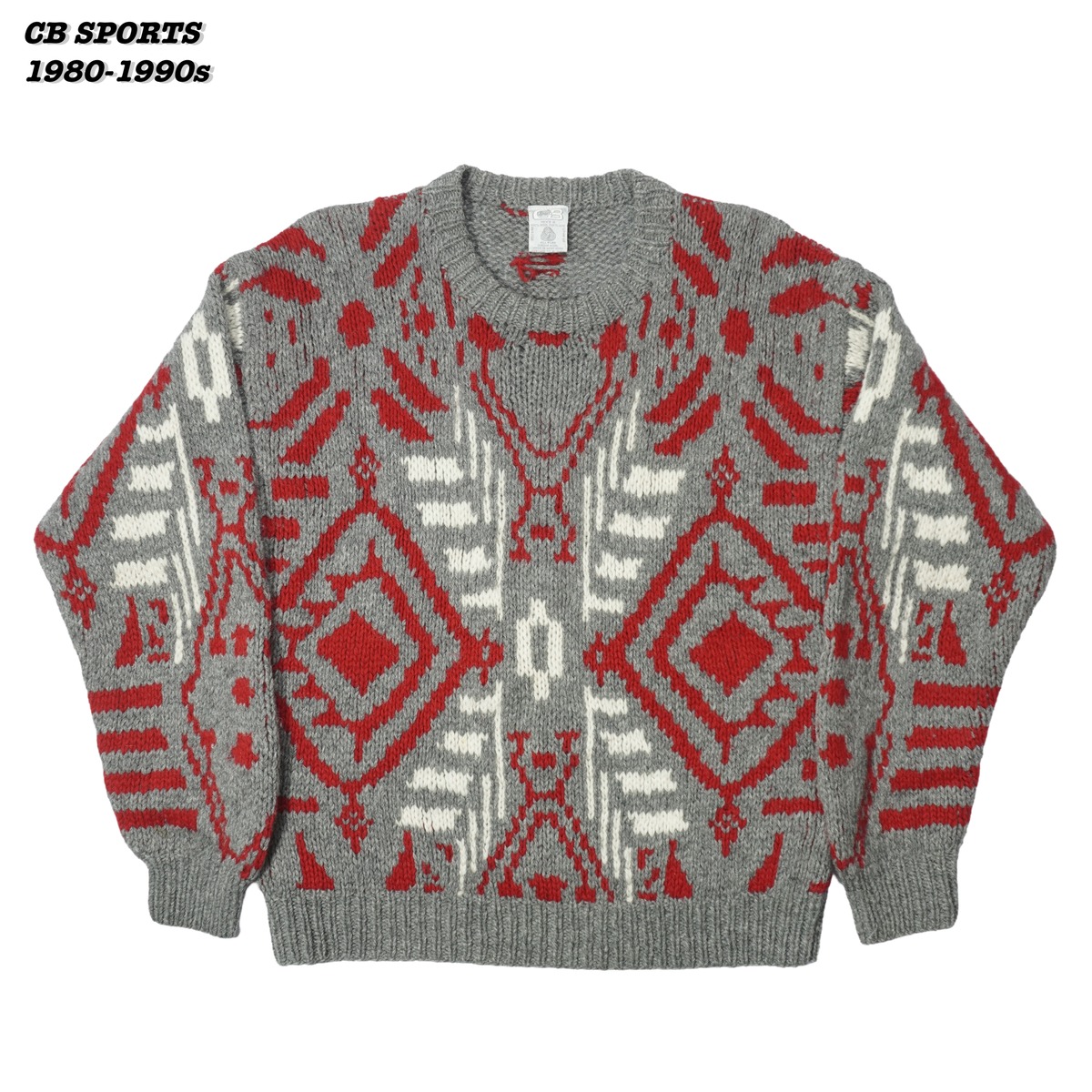 CB SPORTS WOOL SWEATER 1980s 1990s SWT2535 | Loki Vintage&Used